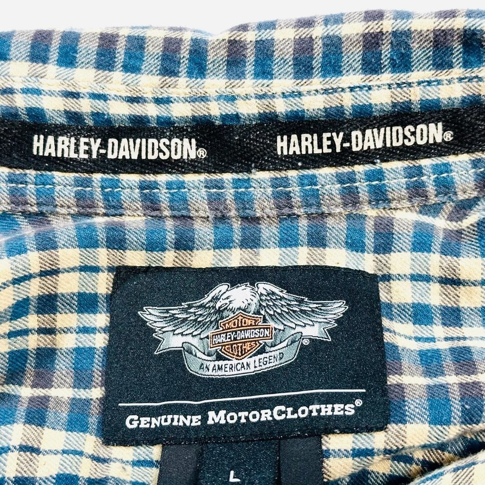 Men's Harley-Davidson Skull Flannel Shirt - Size L - Gem